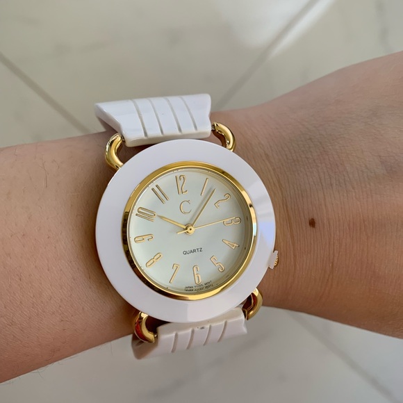 Accessories | New C Watch Women Gold Tone White | Poshmark